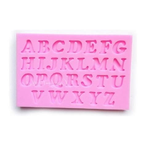 Molde de Silicone Alfabeto Letras Maiúsculo Para Confeitaria