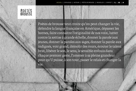 Éditions Poètes de brousse Turcotte design