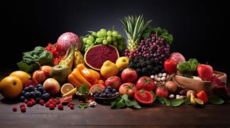 Alimentos Saludables Y Coloridos Foto Premium