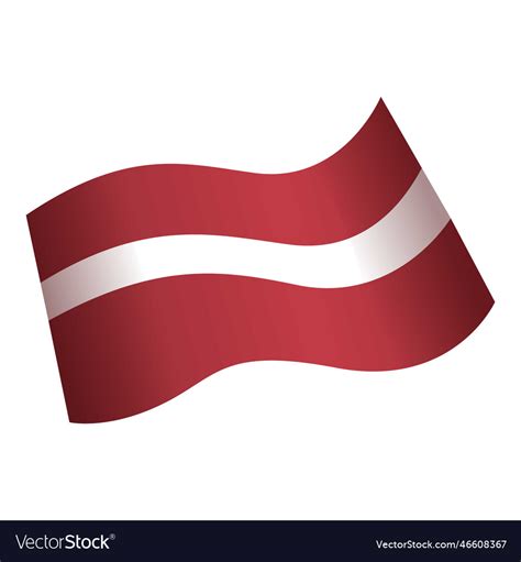 Flag Map Icon Cartoon Latvia Country Royalty Free Vector