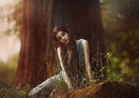 Wallpaper Face Sunlight Forest Women Model Long Hair Blue Eyes Hot Sex Picture