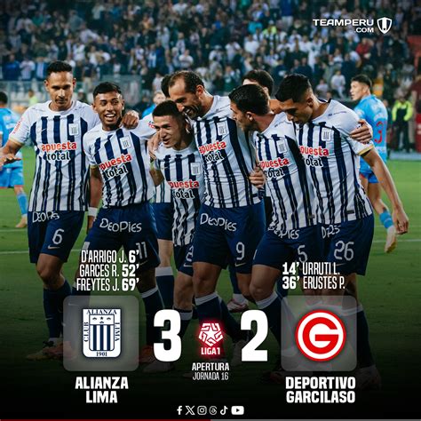 Alianza Lima venció 3 a 2 Deportivo Garcilaso en el estadio Nacional de