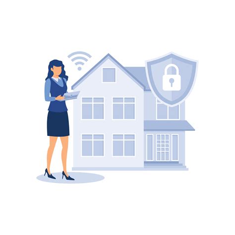 Security Systems Flat Modern Design Illustration Security System Of