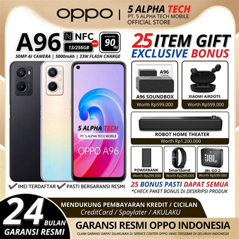 Jual OPPO A96 NFC 13 256GB 8GB 5GB EXTENDED RAM GARANSI RESMI
