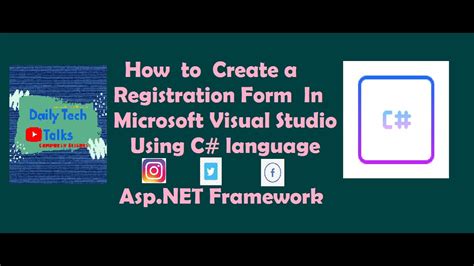 How To Create Registration Form In Asp Net YouTube