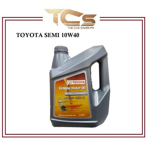 Toyota SN CF 10W40 Genuine Motor Oil Synthetic Formulation 4L 2018