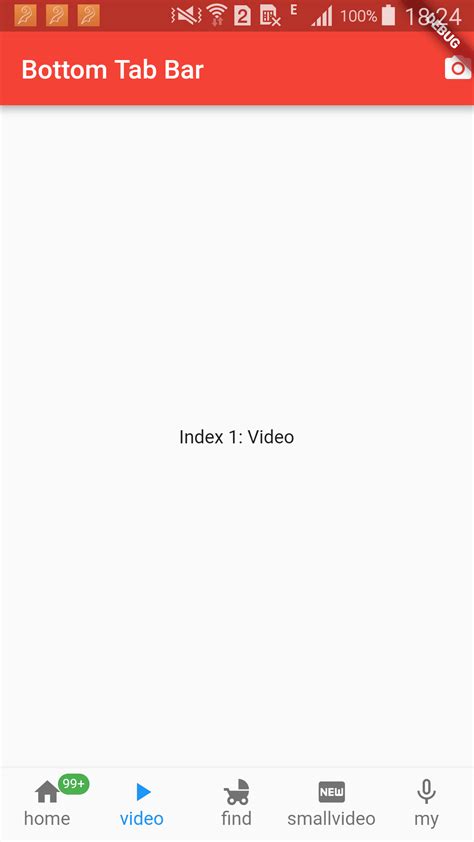 Flutter Bottom Tab Bar