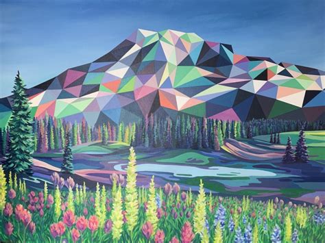 Artist Translates The Mountains Into Geometric Landscape Art
