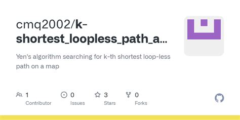 github cmq2002 k shortest loopless path algorithm yen s algorithm searching for k th shortest
