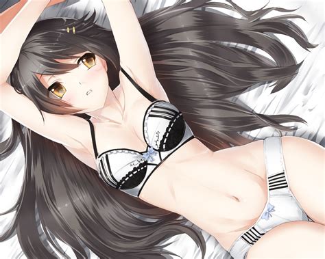 Wallpaper Long Hair Anime Girls Cartoon Kantai Collection Black