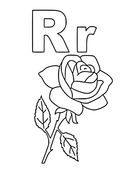 Dibujos De Linda Letra R Para Colorear Para Colorear Pintar E Imprimir