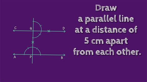how to draw a parallel line at a distance of 5 cm from each other shsirclasses youtube