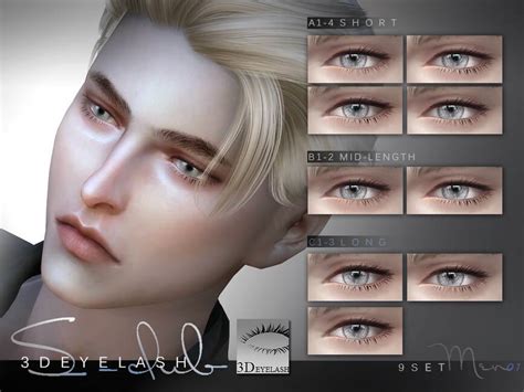 Sims 4 3D EYELASHES Male V1 MiCat Game