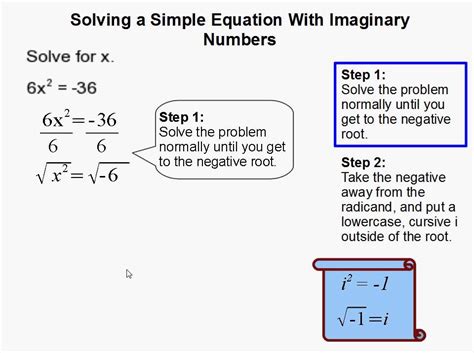 how to solving a simple equation with imaginary numbers youtube
