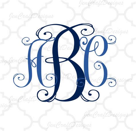 Fancy Vine Interlocking Monogram Svg Alphabet Svg Upper Etsy UK