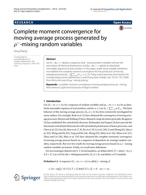 pdf complete moment convergence for moving average process generated by ρ − mixing random