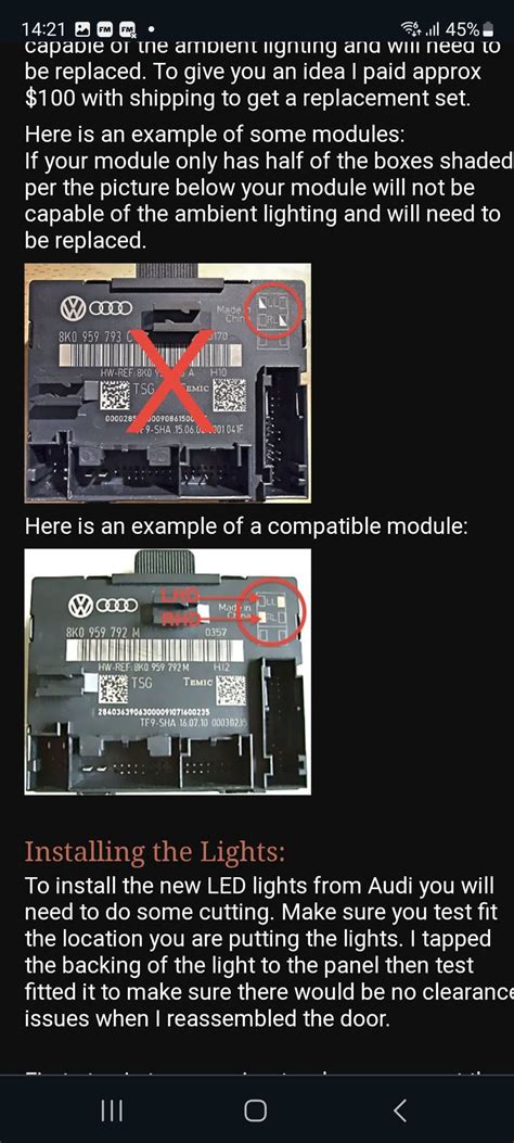 Upgrading Door Modules AudiWorld Forums