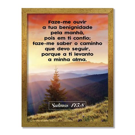 Quadro Decorativo Bíblico Salmos 143 8 Kiaga