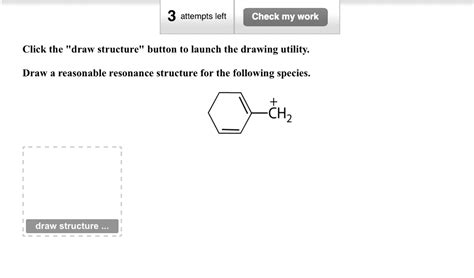 SOLVED 3 Attempts Left Check My Work Click The Draw Structure Button