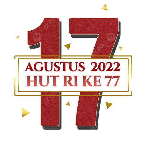 Logo 17 Agustus 2022 Hut Ri Ke 77 Vector Png Con Fondo Transparente PNG