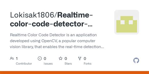 Github Lokisak Realtime Color Code Detector Opencv Realtime