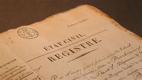 Découvrir le registre de létat civil