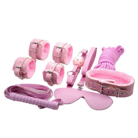 Bộ đồ chơi BDSM 7 món màu hồng phụ kiện cosplay Hello Kitty dễ thương