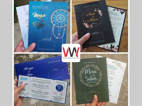 Contoh Kartu Undangan Pernikahan Simple Hardcover Murah Jasa Cetak