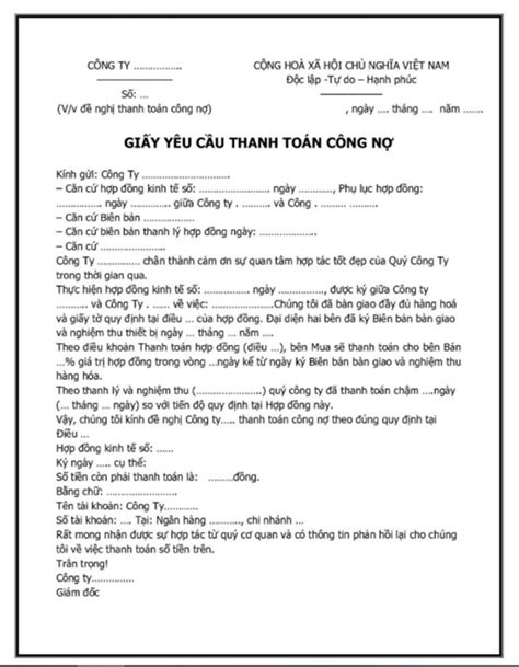 Tham khảo giấy đề nghị thanh toán cá nhân qua tài khoản