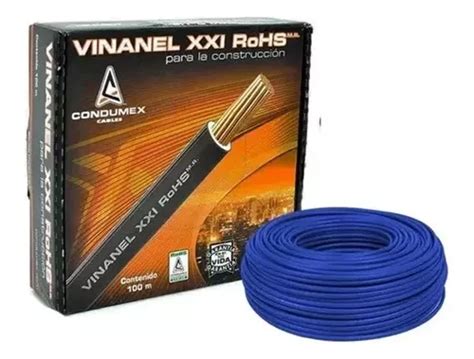 Cable Thw Calibre 10 Azul Rollo 100 Metros Condumex Envío gratis