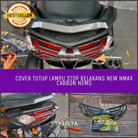 Cover Lampu Stop Nmax Carbon Nemo Cover Tutup Mika Stop