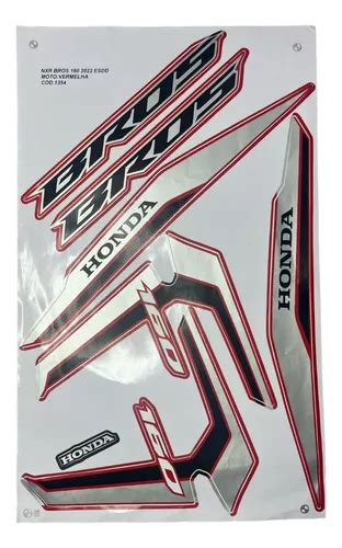 Kit Adesivos Honda Nxr Bros Moto Vermelha Completo
