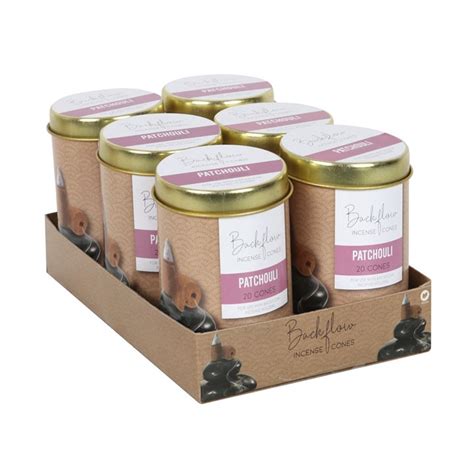 6 Tins Of Elements Patchouli Jumbo Backflow Cones The Lake House Kent