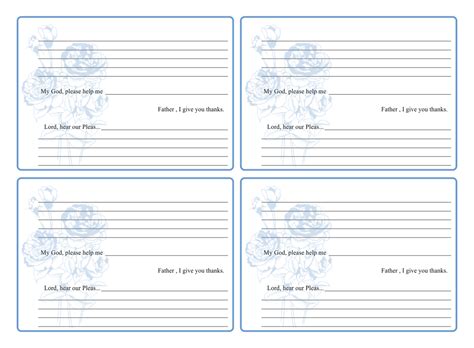 Printable Prayer Request Cards Template Printable Word Searches