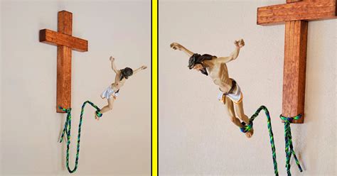 This Bungee Jumping Jesus Is Perfect For A Religious Person With A