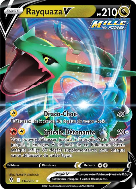 Rayquaza V Épée et Bouclier Évolution Céleste 110 Poképédia