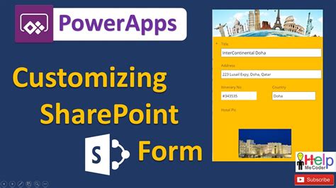 Custom SharePoint List Forms Using PowerApps YouTube