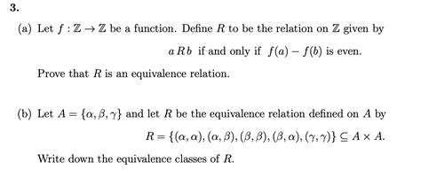 solved 3 a let f z → z be a function define r to be the