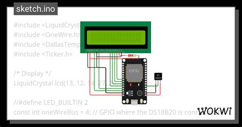 ESP32 Liquid Crystal Ds18b20 PID Wokwi ESP32 STM32 Arduino