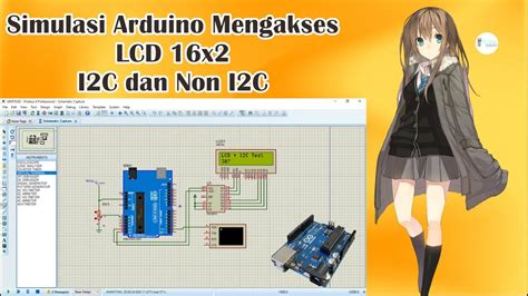 simulasi arduino uno lcd 16x2 i2c dengan software pro