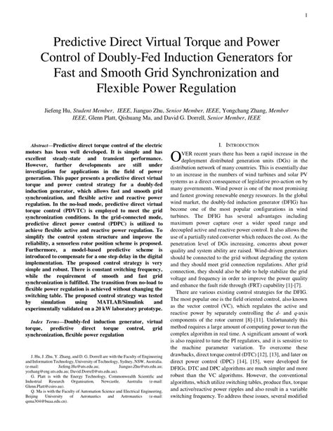 pdf predictive direct virtual torque and power control of doubly fed induction generators for