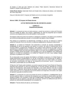 Ley de Protección Civil del Estado Jalisco ley de protecci 243 n