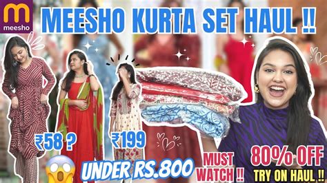 Meesho Kurta Sets Haul Trendy Outfits For Every Occasion Festive