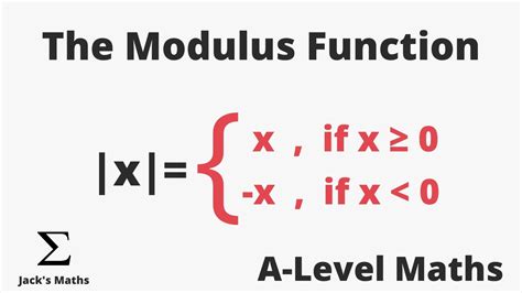 introduction to the modulus function a level maths youtube