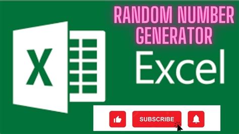 how to generate random numbers in excel excel random number generator youtube