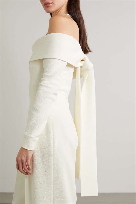 EMILIA WICKSTEAD Vesper Off The Shoulder Crepe Jumpsuit Crepe