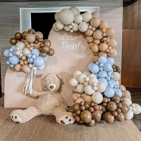 Amazon Pcs Blue And Brown Balloon Garland Kit Double Stuffed