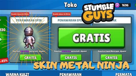 What Skin Metal Ninja Gratis Stumble Guys Stumbleguys Ninja