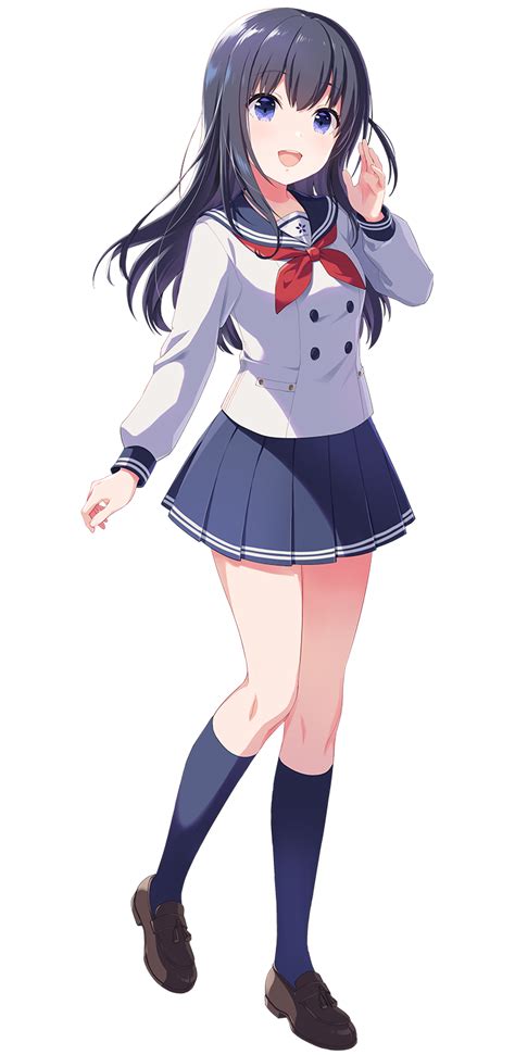 The Big Imageboard Tbib 1girl Artist Request Black Hair Blue Eyes Highres Idoly Pride Long