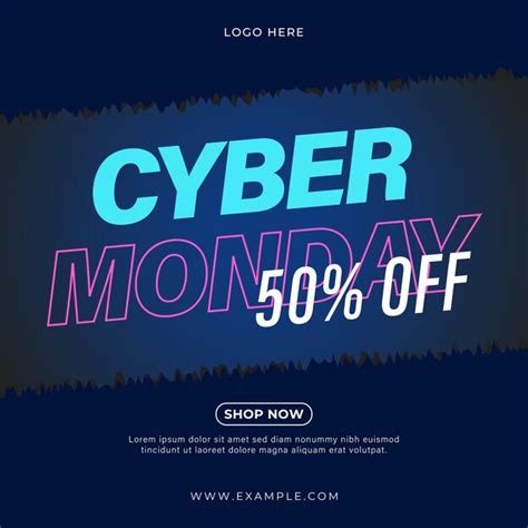 Segunda feira cibernética banner flyer venda de compras anúncios de